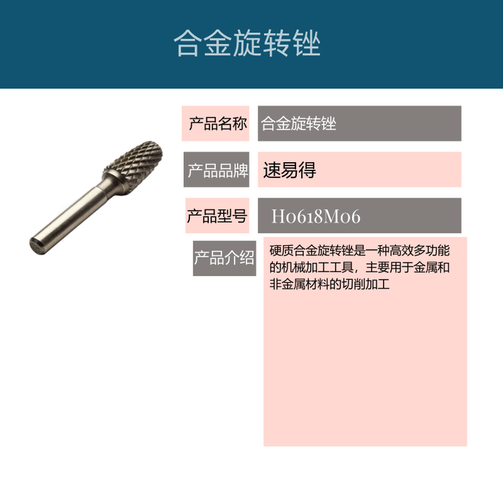 【H0618M06】速易得 合金旋转锉 H0618M06（单位：支）【行情 报价 价格 评测】-京东