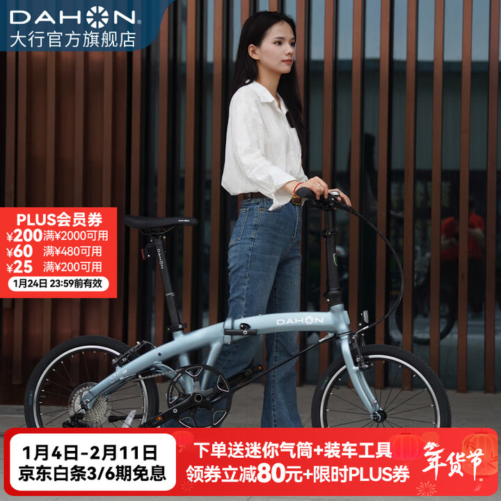 大行（DAHON）P10折叠自行车20英寸10速铝合金男女运动通勤V刹折叠车PAA003 消光灰蓝【图片 价格 品牌 报价】-京东
