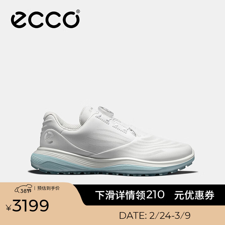 爱步（ECCO）高尔夫女鞋 轻便耐磨户外运动鞋 超轻1代132763 白色13276301007 40【图片 价格 品牌 报价】-京东