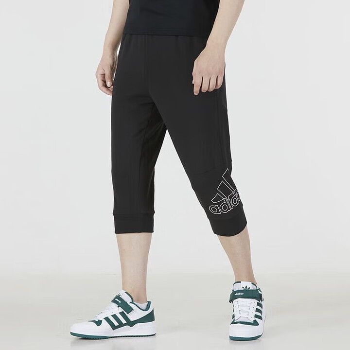 Adidas阿迪达斯男裤夏款运动裤跑步健身休闲裤子快干透气七分裤中长裤 HE1827/黑色/梭织快干 XL /185/90【图片 价格 品牌 ...