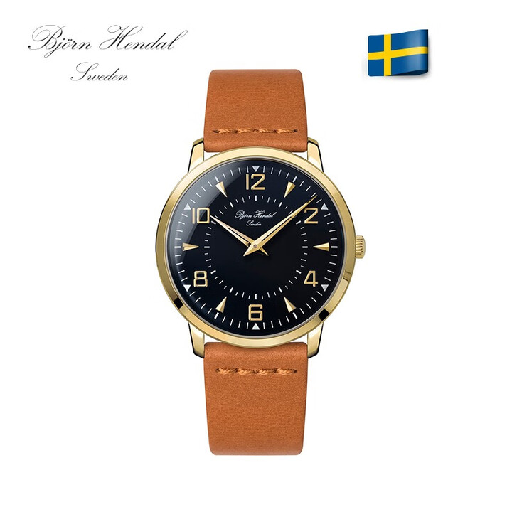 BJORN HENDAL伯恩多芬系列 皮质表带石英手表复古轻奢男女腕表生日礼物 T02GB2GF17-20G【图片 价格 品牌 报价】-京东