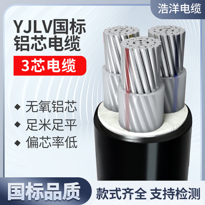 国标铝芯电缆线YJLV/YJLV22 3/4/5芯铠装防老化阻燃可架空地埋线 3*10平方毫米 YJLV22【图片 价格 品牌 报价】-京东