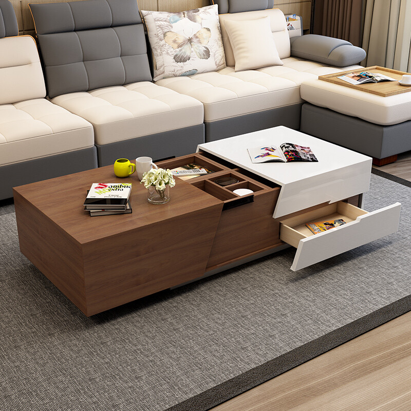 【99新 未使用】乐和居 茶几 茶桌 客厅茶几 茶几桌 大容量储物空间(茶几）－京东珍品拍卖