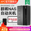 APC BK650/500 UPS不间断电源 NAS自动识别(500M不支持) 静音防雷家用后备电源 BK650M2-CH（390W ...